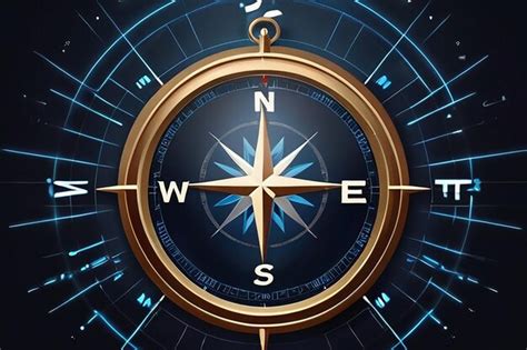 Timetraveling Compass Pointing Towards The Future Premium Ai