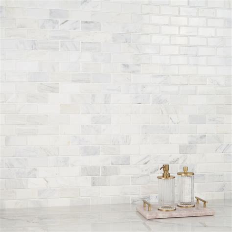 Bond Tile Oriental 2 X 4 Marble Brick Joint Mosaic Wall And Floor Tile