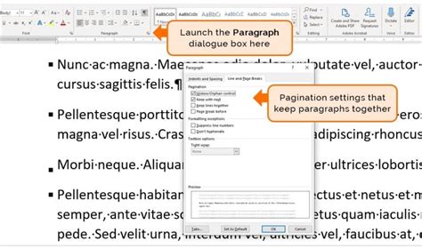 How To Stop Word Moving A Paragraph To The Next Page