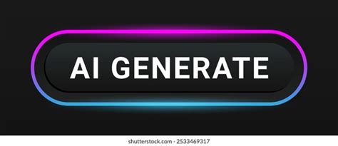 ai generate button artificial intelligence machine stock vector