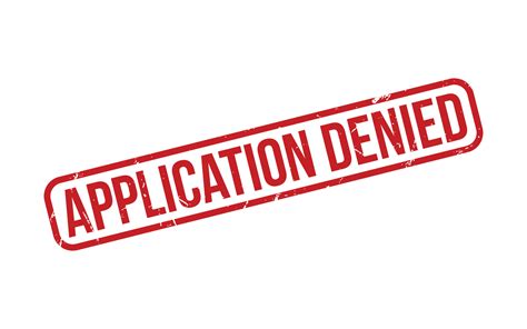 red application denied rubber stamp seal vector 23104475 vector art at