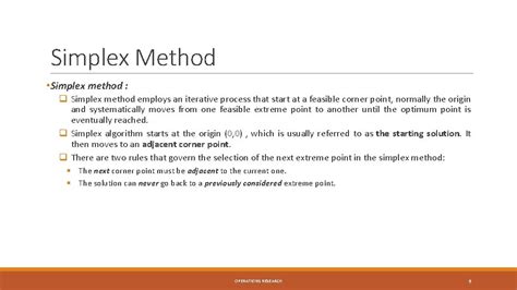 CHAPTER SIMPLEX METHOD REGULAR SIMPLEX METHOD BY