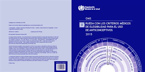 OMS 2016 Rueda anticonceptivos RUEDA CON LOS CRITERIOS MÉDICOS DE