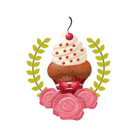 Cupcake Pastry Design Stock Vector Illustration Of Birthday 80696071