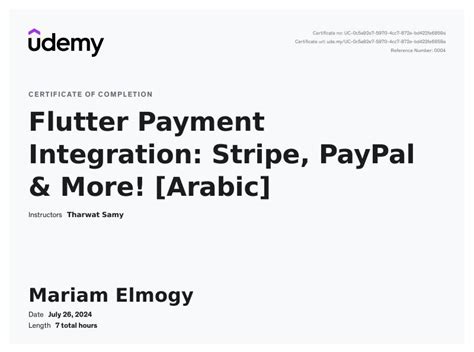Udemy Course On Flutter Payment Integration Mariam Elmogy Posted On