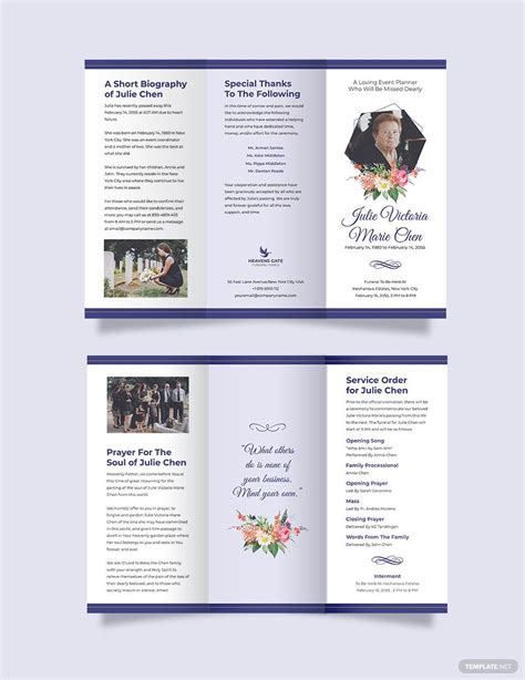 Editable Funeral Program Templates In Word To Download