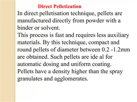 Pellets And Pelletization Techniques Pptx