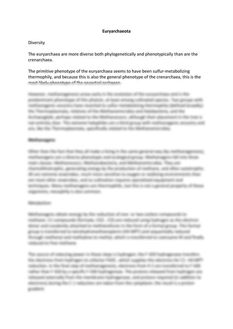 Solution Characteristics Of Archaea Studypool