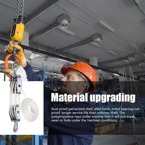 Block And Tackle Pulley System Rope Pulley Hoist With Lifting Power