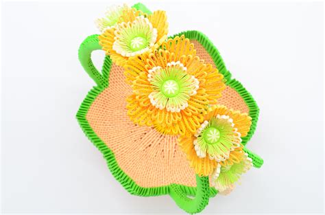 3d Origami Basket Handmade T Basket For Candy And For Fruits Modular