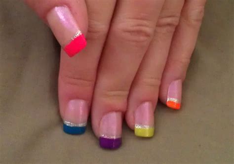 Rainbow Pastel French Tip Nails Beauty And Health