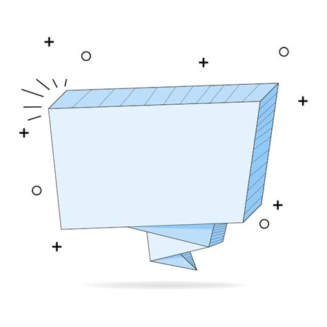 Premium Vector Stylish Origami Sticker And Banner Template Isolated