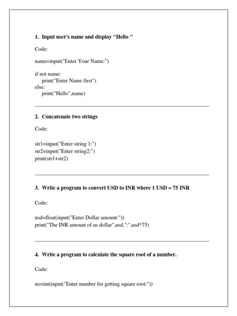 Python Practical Qb Full Finall Pdf Length Area