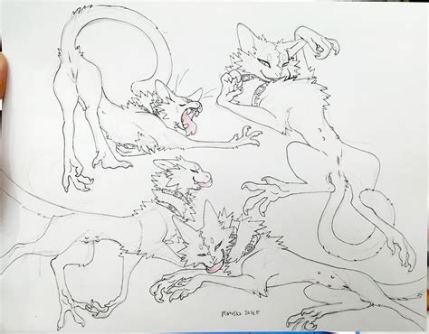 Rule 34 Female Feral Monster Presenting Stretching Traditional Media