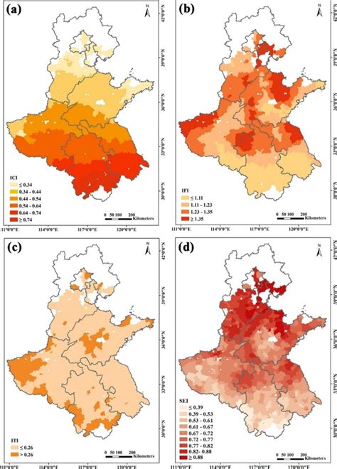 Spatial Distribution Figures Of A Integrated Climate Indicator B