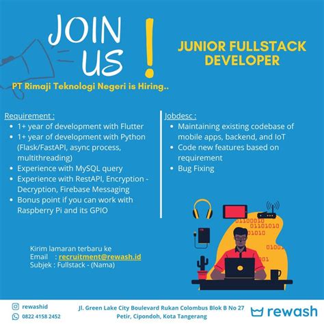 Lowongan Kerja Sebagai Junior Fullstack Developer Di PT Rimaji