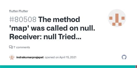 The Method Map Was Called On Null Receiver Null Tried Calling Map