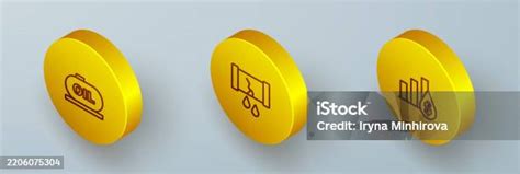 아이소 메트릭 라인 오일 탱크 저장 밸브가있는 깨진 오일 파이프 및 파이 차트 및 달러 아이콘을 설정합니다 벡터 3차원 형태에 대한 스톡 벡터 아트 및 기타 이미지 Istock