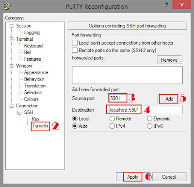 WeB LoG S JuUiER Tunnelling VNC Remote Over SSH On Windows Via Putty