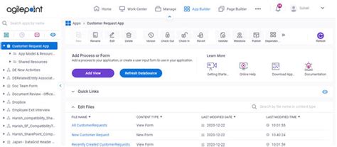 Example Create And Run A Form Based App With An Existing Agilepoint