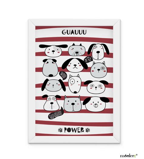 Lámina Perros Guau Power Mooler