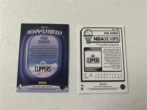 2023 24 Panini Nba Hoops Skyview Paul George Los Angeles Clippers 21