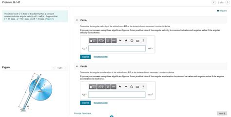 Solved Problem 16147 3 Of 4 A Review The Slider Block C Is