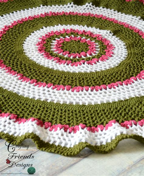 Summer Trellis Round Afghan Crochet Pattern By Crafting Friends Designs