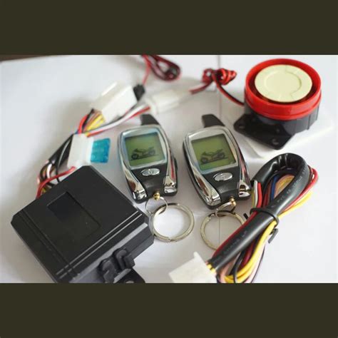 Master Racing Two Way Motorcycle Alarm System Scooter Burglar Alarm Remote Engine Start Motor