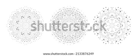 Set Symmetric Lattice Shape Molecular Structure Stock Vector Royalty Free 2133876249