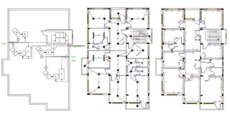 Apartment House Electrical Layout Plan Autocad File