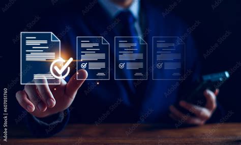 Manager Is Verifying The Validity Security Approving Requests Quality Assurance Investment