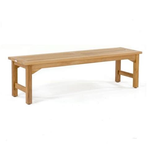 Teak Backless Bench Garden Simple Indonesia Teak Furnitures