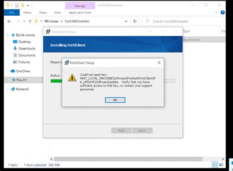 troubleshooting tip unable to install forticlient fortinet community