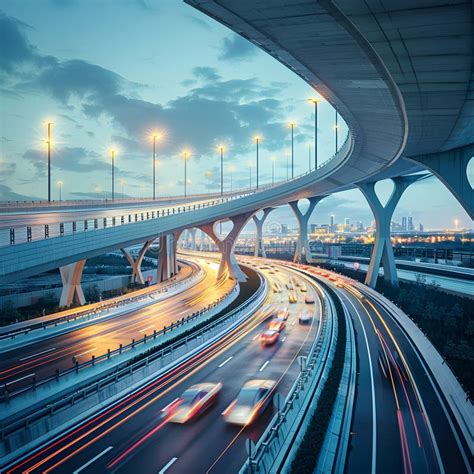 Highway Design For Optimized Traffic Flow And Safety Generative Ai Stock Illustration