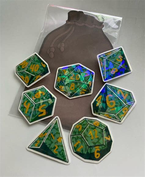 Holographic Dnd Dice Sticker ~ Dungeon Dice ~ Cute Shiny Sticker