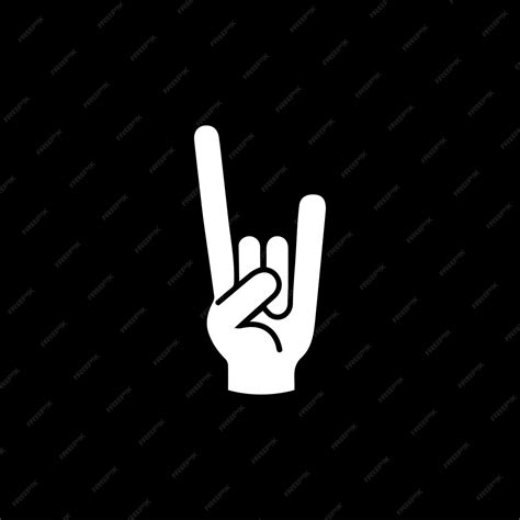 Premium Vector Rock On Gesture Symbol Heavy Metal Hand Gesture Vector