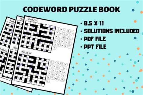 Codeword Puzzle Books For Adults V2 Graphic By TelemlyCreations