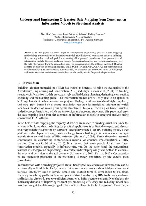 pdf underground engineering orientated data mapping from construction information models to