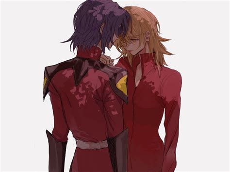 Cagalli Yula Athha And Athrun Zala Gundam And 1 More Drawn By She