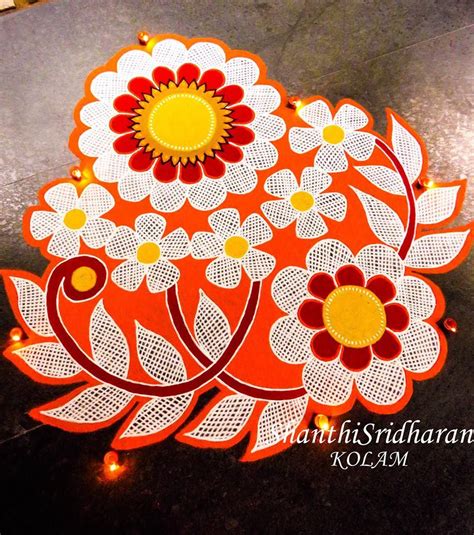 Rangoli Designs With Flowers Gallery