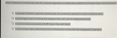 Solved Which statements correctly describe the corporate | Chegg.com