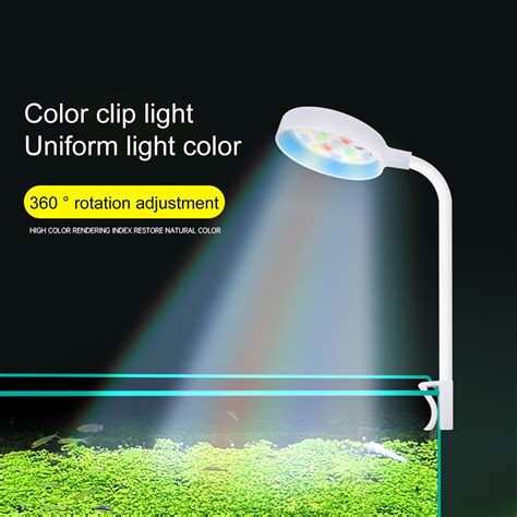 Fairnull LED Aquarium Light 360 Degree Adjustable Simple Operation