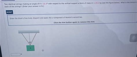 Solved Two Identical Strings Making An Angle Of θ323∘ With