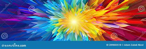 A Colorful Explosion Of Triangles Stock Illustration Illustration Of