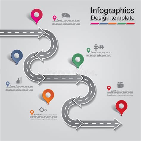 Шаблон отчете о Infographic с стрелками и значками Иллюстрация вектора