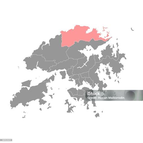북부 지역지도 홍콩의 행정 구역 벡터 일러스트 레이 션입니다 0명에 대한 스톡 벡터 아트 및 기타 이미지 0명 경계 국가