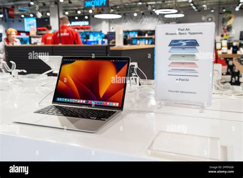 Sale of Apple Macbook Air in Store. Minsk, Belarus, 2023 Stock Photo ...