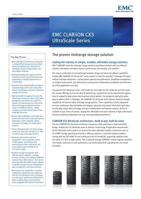 pdf emc clariion cx3 ultrascale seriesen nordiccomputer dk media