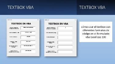 Como Usar El Textbox Con Diferentes Formatos En El Formulario Vba Excel Cap 100 Macros